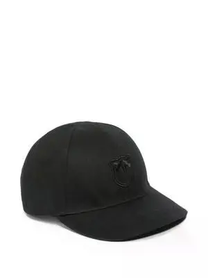 Pinko Cap With Peak And Love Birds Logo - Black