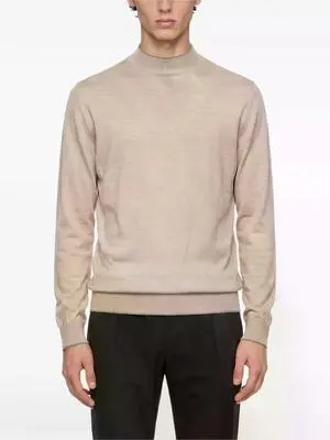 Eleventy Mock-neck Sweater - Neutrals