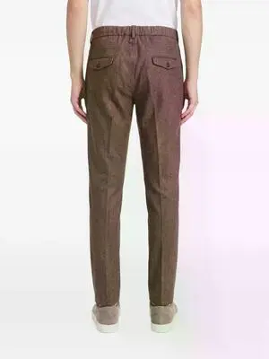 Eleventy Pleated Drawstring-waist Trousers