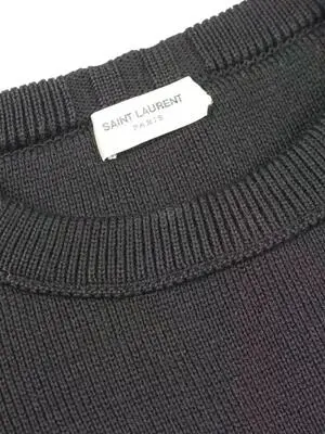 Saint Laurent 2010s Shoulder Button Striped Sweater