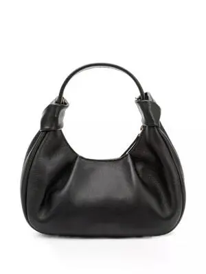 LA PORTEGNA Anita Knotted Leather Tote Bag - Black
