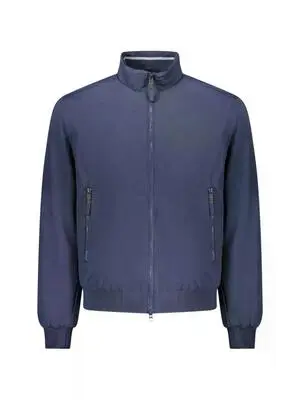 NORWAY 1963 Zip-up Ribbed-trim Bomber Jacket - Blue