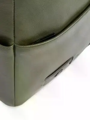PIQUADRO Buckle-fastening Leather Backpack - Green