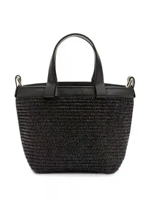 LA PORTEGNA Teresita Leather-trim Tote Bag