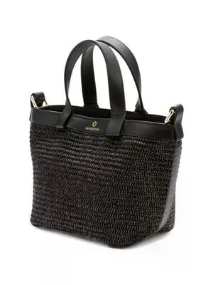 LA PORTEGNA Teresita Leather-trim Tote Bag