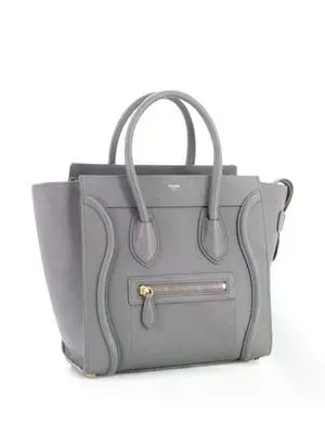 Celine Luggage Bag Grainy Leather Micro Tote Bag