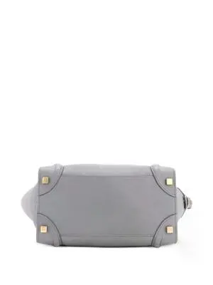 Celine Luggage Bag Grainy Leather Micro Tote Bag - Grey