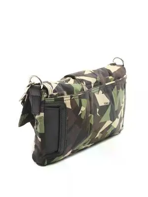 Fendi 2010-2026 Nylon Camouflage Convertible Baguette Satchel - Green