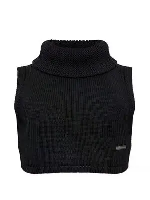 Dsquared2 Turtleneck Cropped Vest - Black
