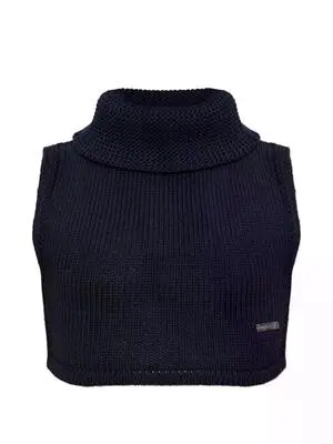 Dsquared2 Cropped Turtleneck Vest - Blue