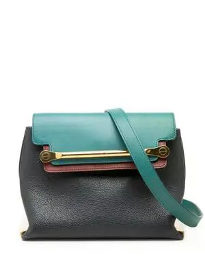 Chloé 2002-2026 Small Tricolor Leather Clare Crossbody Bag - Blue