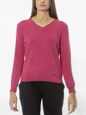 BALDININI Long-sleev V-neck Knitted Sweater