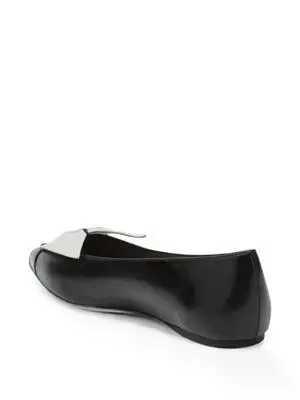 FERRAGAMO Bow-detail Pointed-toe Ballet Flats