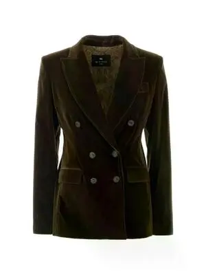 Etro Double-breasted Velvet Blazer