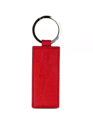 Neil Barrett Embossed Lightning Bolt Keychain