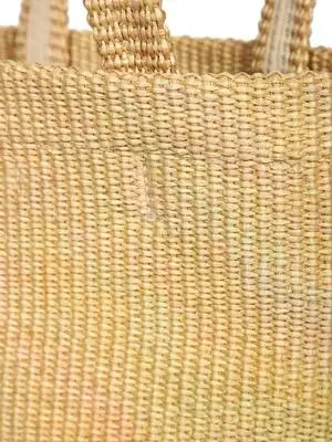JIMMY CHOO Woven-raffia Logo-embroidered Tote Bag