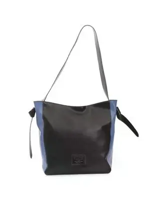 POMPEI DONATELLA Knotted-detail Leather Shoulder Bag