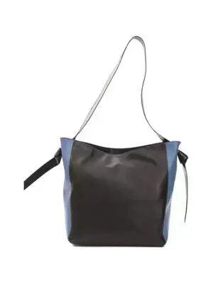 POMPEI DONATELLA Knotted-detail Leather Shoulder Bag