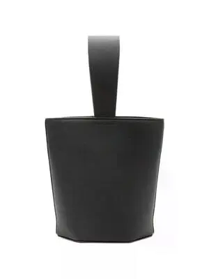 LA PORTEGNA Julieta Knotted Leather Bucket Mini Bag