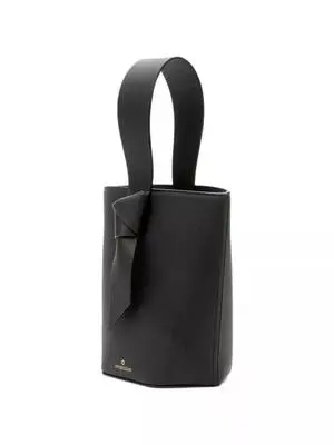 LA PORTEGNA Julieta Knotted Leather Bucket Mini Bag