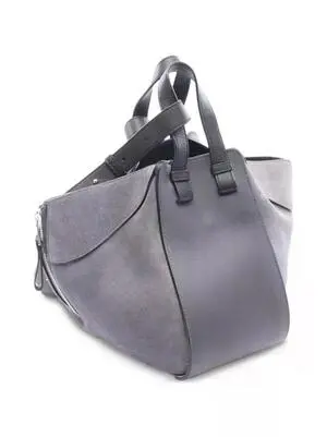 Loewe 2010s Small Hammock Suede Tote Bag - Grey