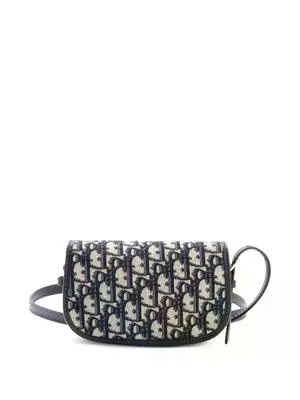 Dior Bobby Flap Bag Oblique Canvas East West Shoulder Bag - Blue