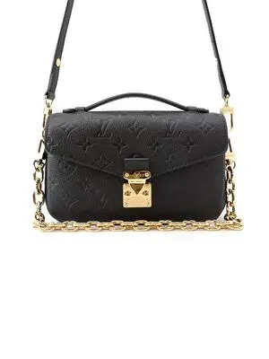 LOUIS VUITTON 2010-2026 Monogram Empreinte Pochette Metis East West Satchel - Black