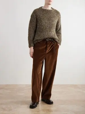 CASEY CASEY Wei Brushed Alpaca-blend Sweater