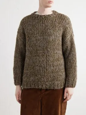 CASEY CASEY Wei Brushed Alpaca-blend Sweater