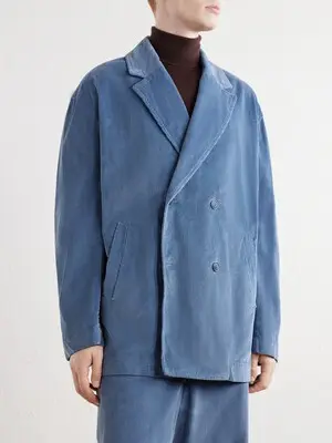 CASEY CASEY Double-breasted Cotton-corduroy Blazer