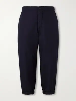 CASEY CASEY Snow Tapered Cotton And Linen-blend Trousers - Blue