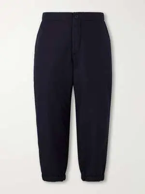 CASEY CASEY Snow Tapered Cotton And Linen-blend Trousers - Navy