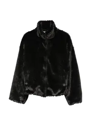 FORTE_FORTE Faux Fur Bomber Jacket