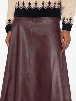 FORTE_FORTE Eco Leather Midi Skirt