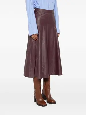 FORTE_FORTE Eco Leather Midi Skirt