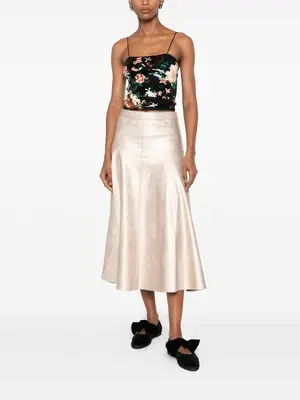 FORTE_FORTE Eco Leather Midi Skirt