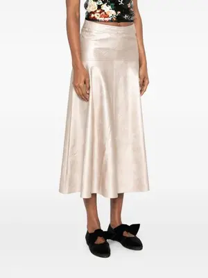 FORTE_FORTE Eco Leather Midi Skirt
