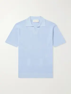 Frescobol Carioca Rino Cotton Polo Shirt - Blue