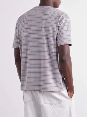BEAMS Striped Cotton-jersey T-shirt