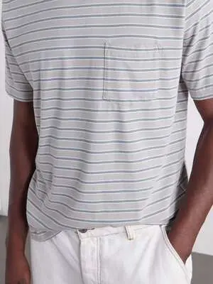 BEAMS Striped Cotton-jersey T-shirt