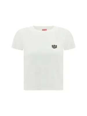 Kenzo Cotton T-shirt With The Embroidered “wild Tiger - White