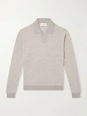 Frescobol Carioca Orlando Merino Wool Polo Shirt - Neutrals