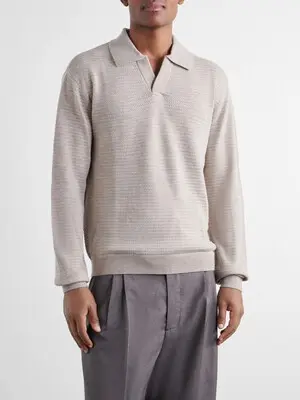 Frescobol Carioca Orlando Merino Wool Polo Shirt - Neutrals
