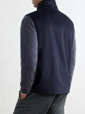 Herno Wool And Cashmere-blend Vest - Blue