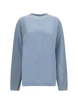 Alexander Wang Alexander Wang Women Long-Sleeve Logo T-Shirt Blue