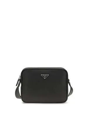 Prada Logo Shoulder Bag - Black