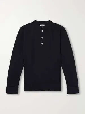 S.N.S. HERNING Stamina Ribbed Wool Sweater - Navy
