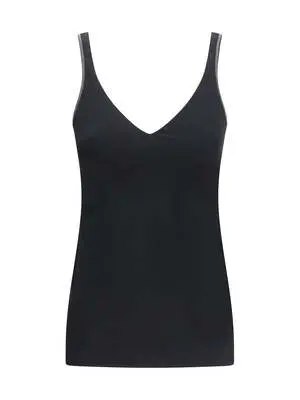 Brunello Cucinelli Top With Embellishments - Black