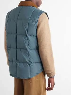 A.p.c. Jimmy Corduroy-trimmed Quilted Shell Vest