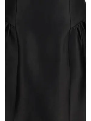 SELF-PORTRAIT Short Taffeta Dress With Collar - Black